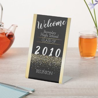 School or Class Reunion Pedestal Sign | Zazzle