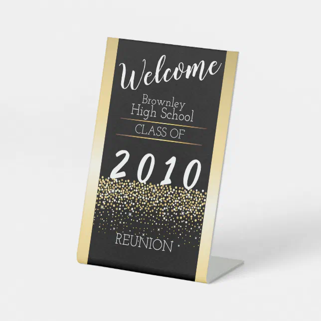 School or Class Reunion Pedestal Sign | Zazzle