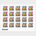 School Owl Crossing Guard Thank You Square Sticker | Zazzle
