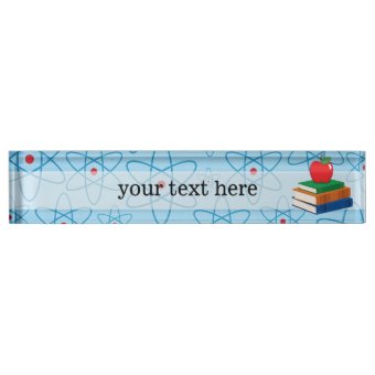 School pattern desk name plate | Zazzle
