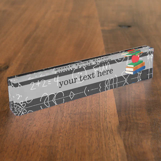 School pattern name plate | Zazzle