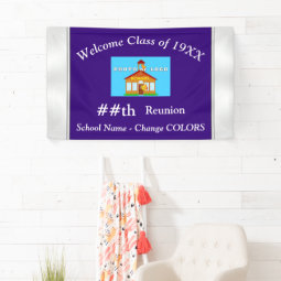 School Photo Personalized Class Reunion Banners | Zazzle