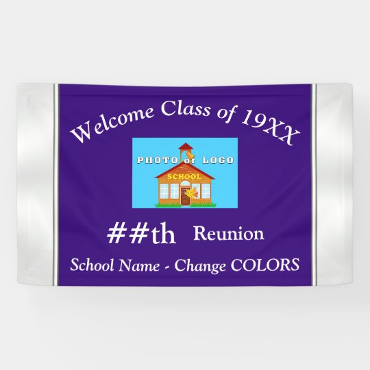School Photo Personalized Class Reunion Banners | Zazzle.com