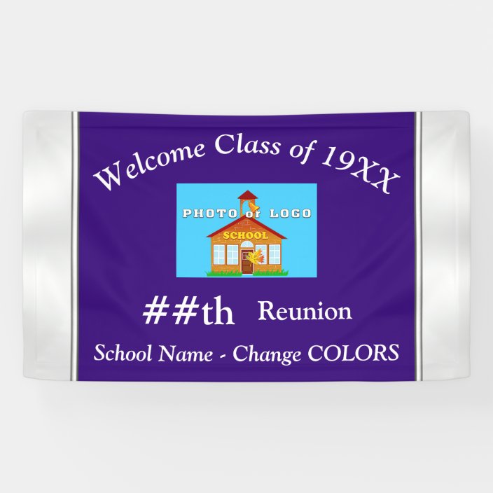 School Photo Personalized Class Reunion Banners | Zazzle.com