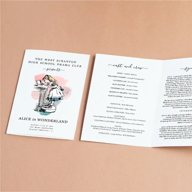 School Play or Theatre Playbill / Program Flyer | Zazzle