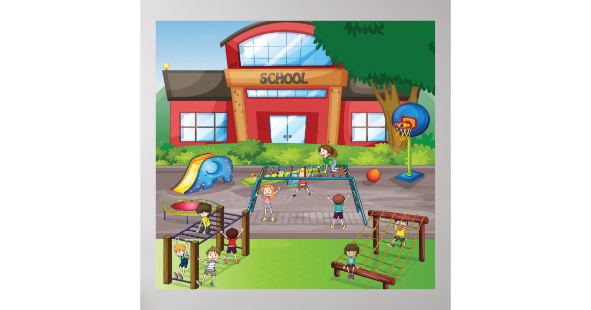 School Playground Poster | Zazzle