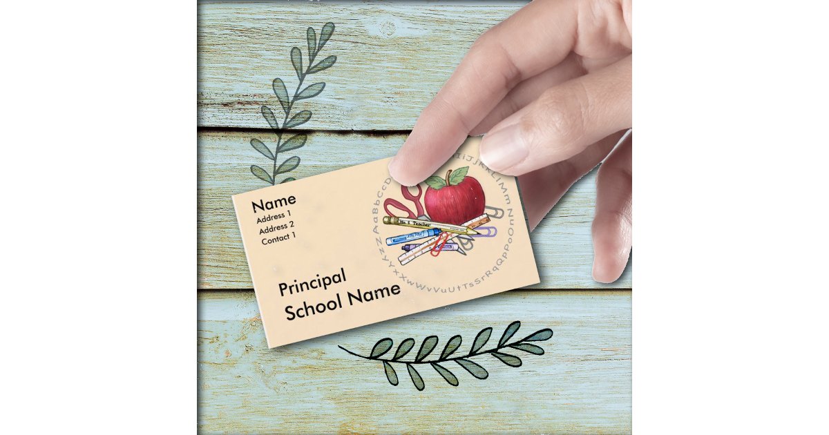 School Principal Business Card | Zazzle