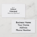School Principal Business Card | Zazzle