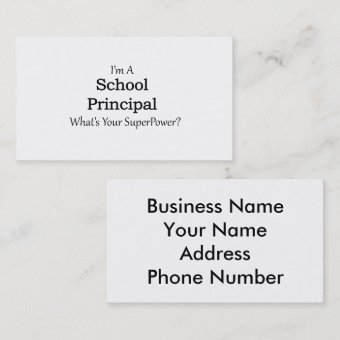 School Principal Business Card | Zazzle