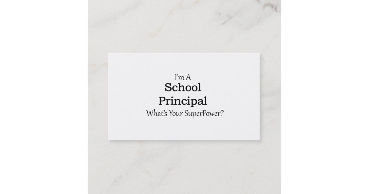 School Principal Business Card | Zazzle