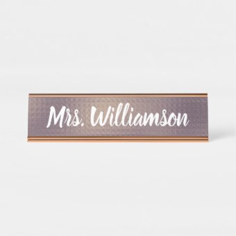 School Professional Monogrammed Teacher Desk Name Plate | Zazzle
