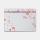 School Psychologist Pink and Green Sticky Notes | Zazzle.com