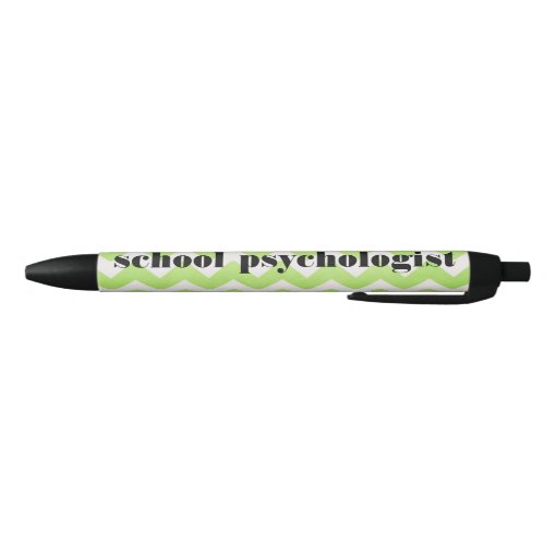 School Psychologist Green and White Chevron Pen | Zazzle