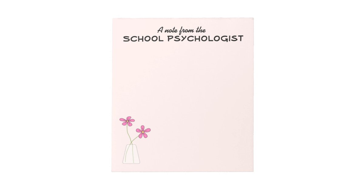 School Psychologist Note Pad (Small) | Zazzle