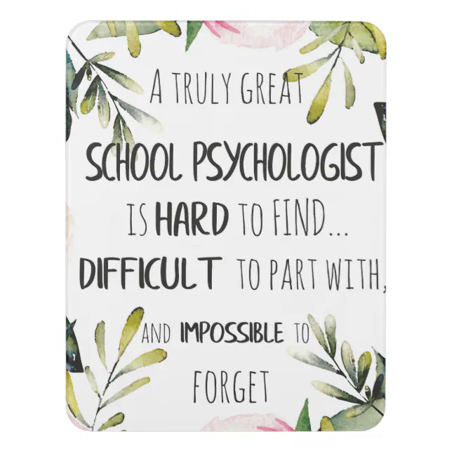 School Psychologist Office decor Appreciation Gift Door Sign | Zazzle