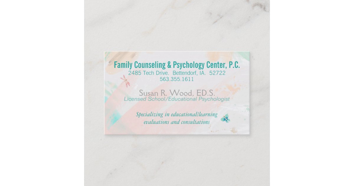 School Psychologist Private Practice Business Card | Zazzle