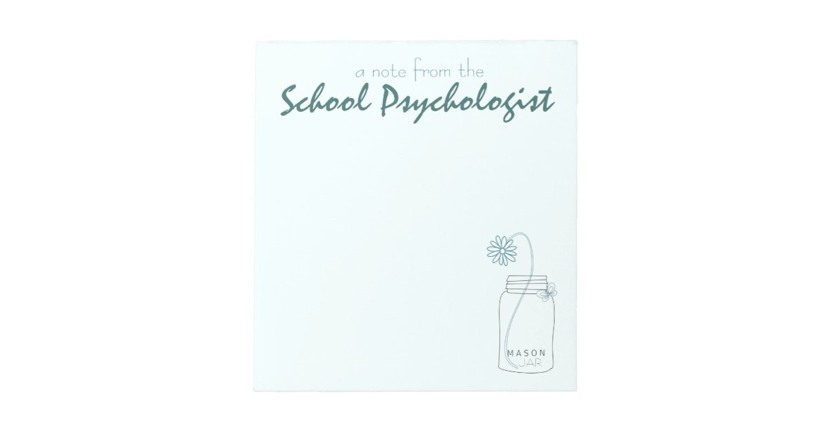 School Psychologist's Note Pad (small) | Zazzle