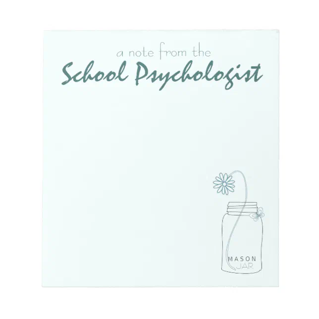 School Psychologist's Note Pad (small) | Zazzle