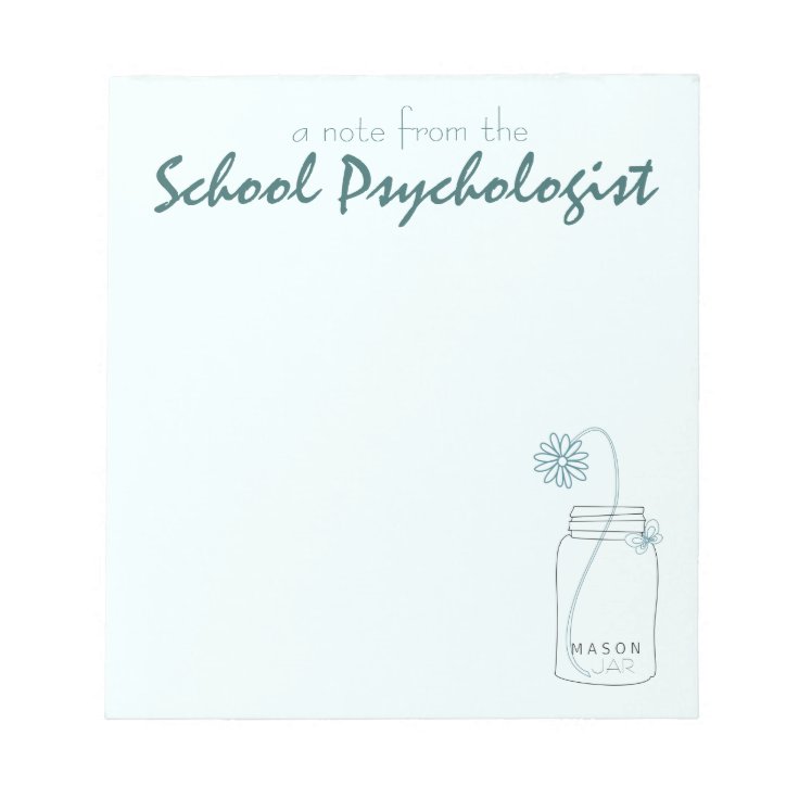School Psychologist's Note Pad (small) | Zazzle