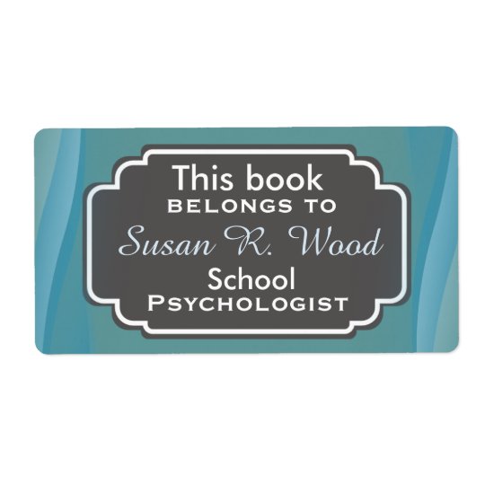 School Psychologist's Professional Book Labels | Zazzle.com