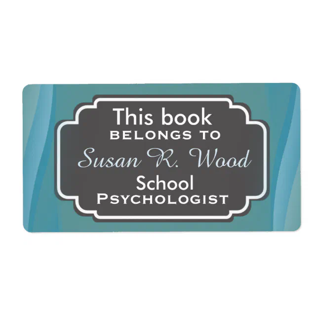 School Psychologist's Professional Book Labels | Zazzle