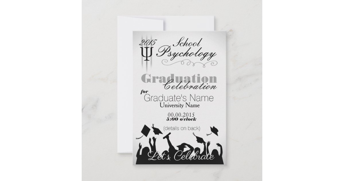 School Psychology Graduate Party Invitation | Zazzle