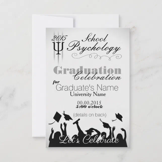 School Psychology Graduate Party Invitation | Zazzle