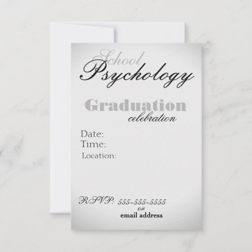 School Psychology Graduate Party Invitation | Zazzle