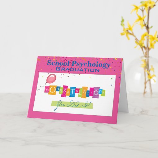 School Psychology Graduation Card | Zazzle