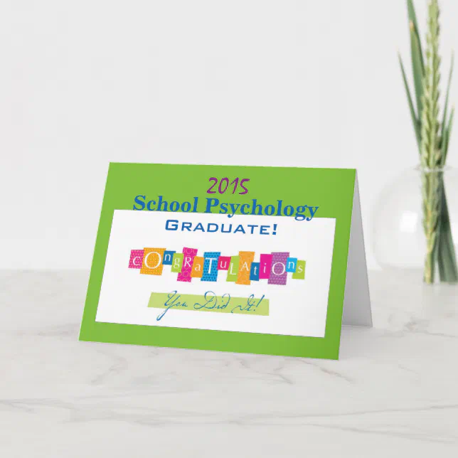 School Psychology Graduation Card | Zazzle