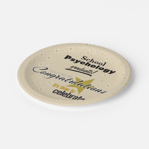 School Psychology Graduation Paper Plates | Zazzle