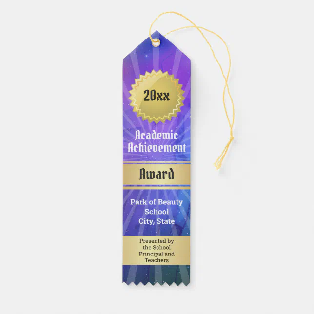 School Recognition Academic Achievement Honor Roll Award Ribbon | Zazzle