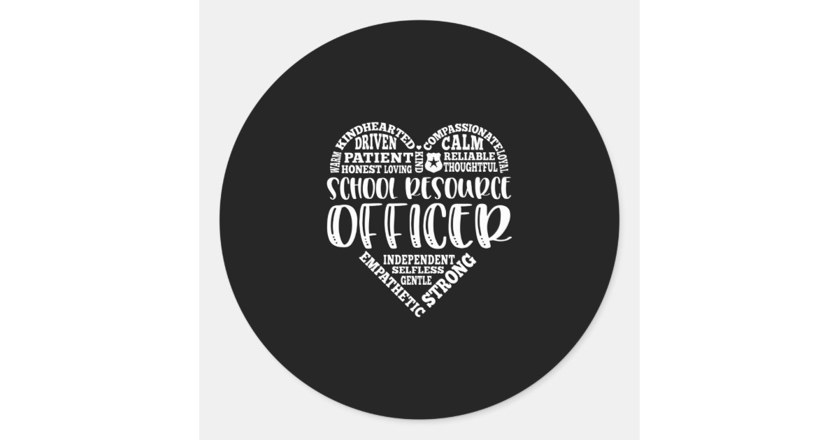 School resource officer, sro, security classic round sticker | Zazzle