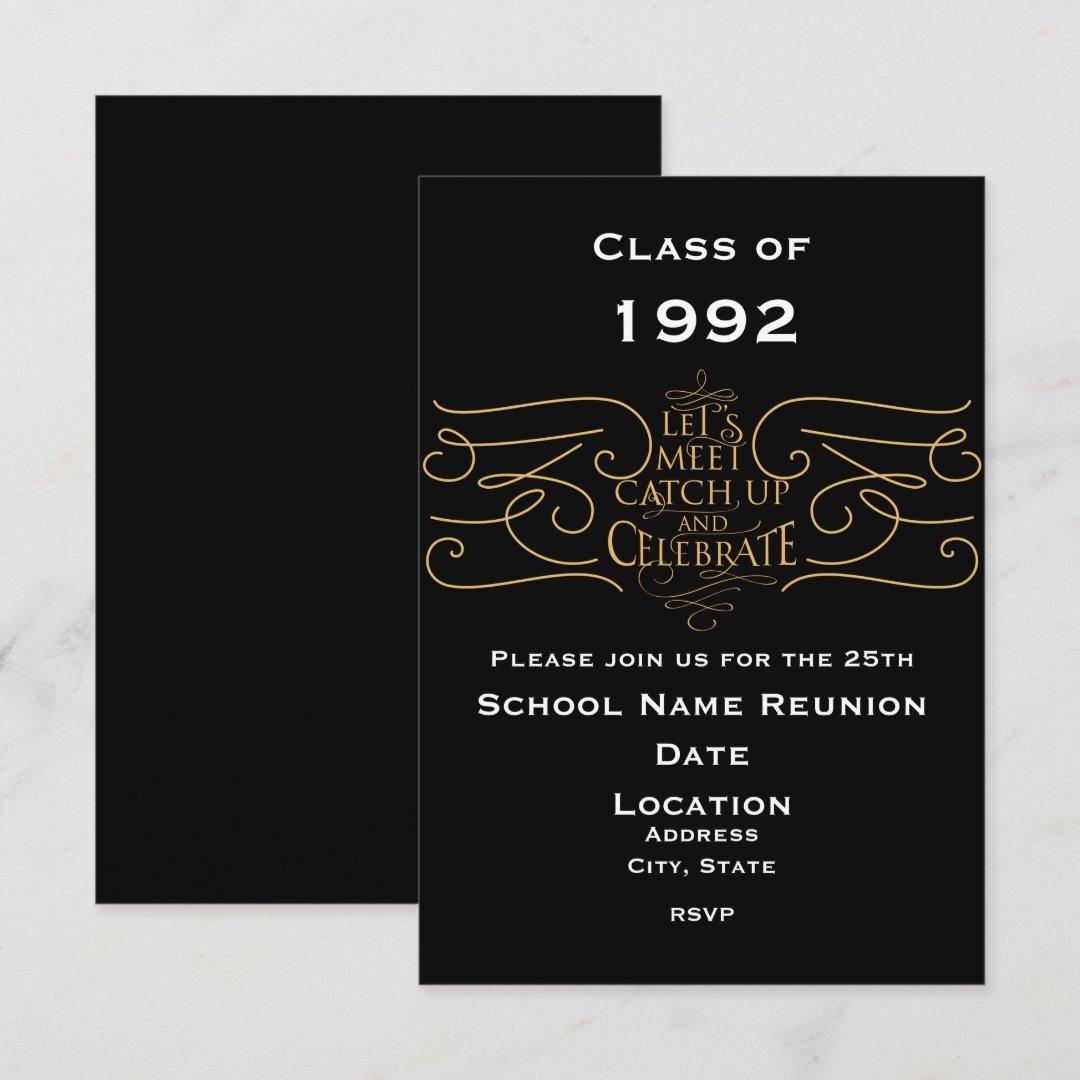 School Reunion Design, elegant style Invitation | Zazzle