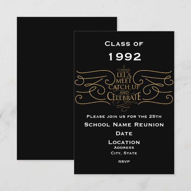 School Reunion Design, elegant style Invitation | Zazzle