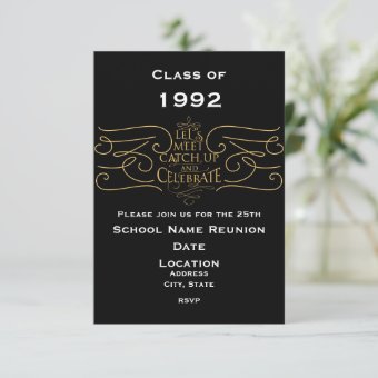 School Reunion Design, elegant style Invitation | Zazzle