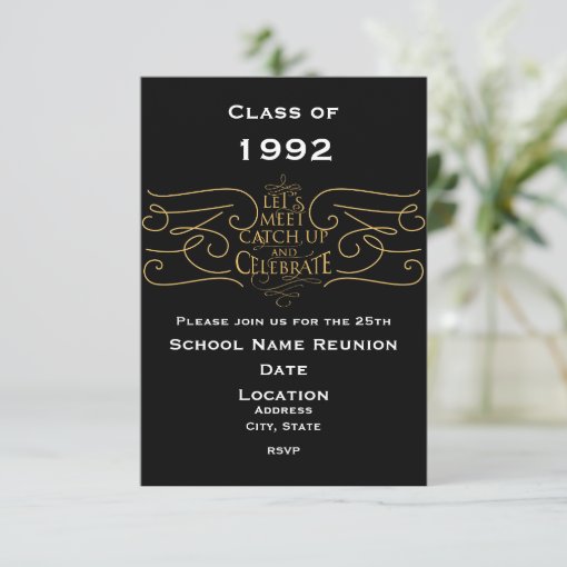School Reunion Design, elegant style Invitation | Zazzle