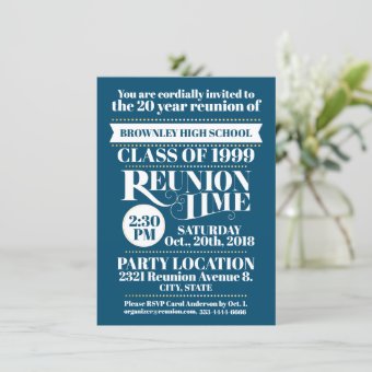 School reunion design. invitation | Zazzle