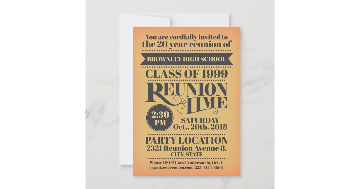 School reunion design. invitation | Zazzle