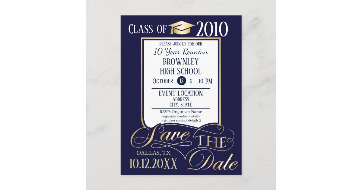 School Reunion Design Invitation Postcard | Zazzle