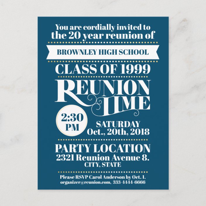 School reunion design postcard | Zazzle