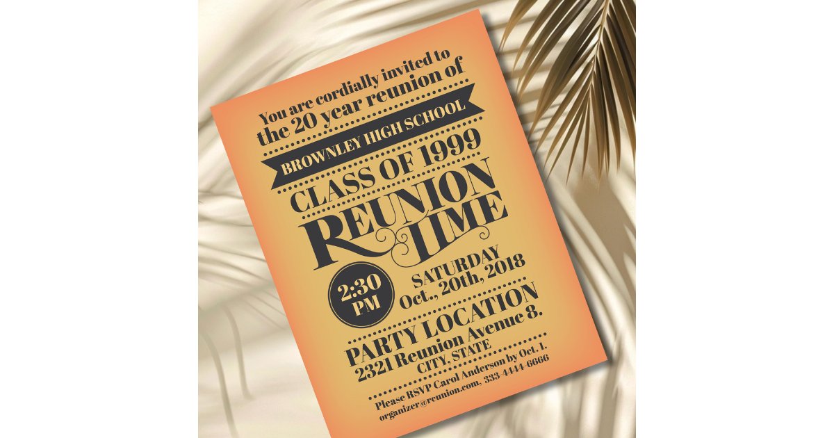 School reunion design postcard | Zazzle