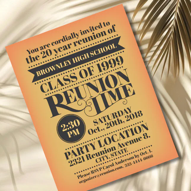 School reunion design postcard | Zazzle