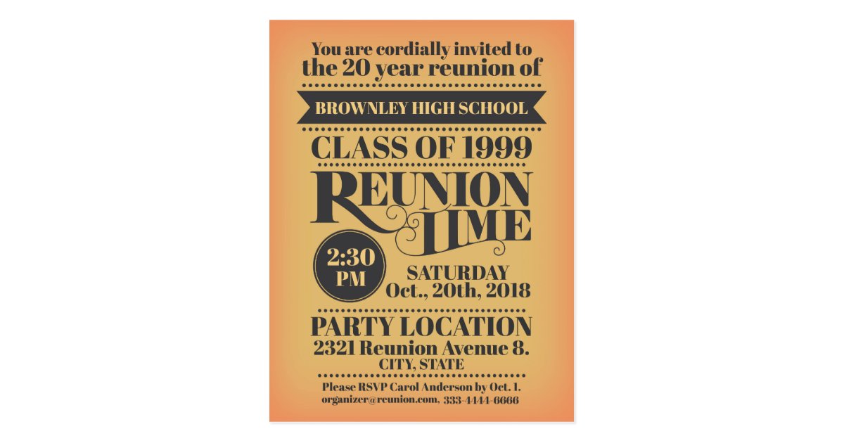 School reunion design postcard | Zazzle.com