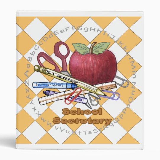 School Secretary 3 Ring Binder | Zazzle.com