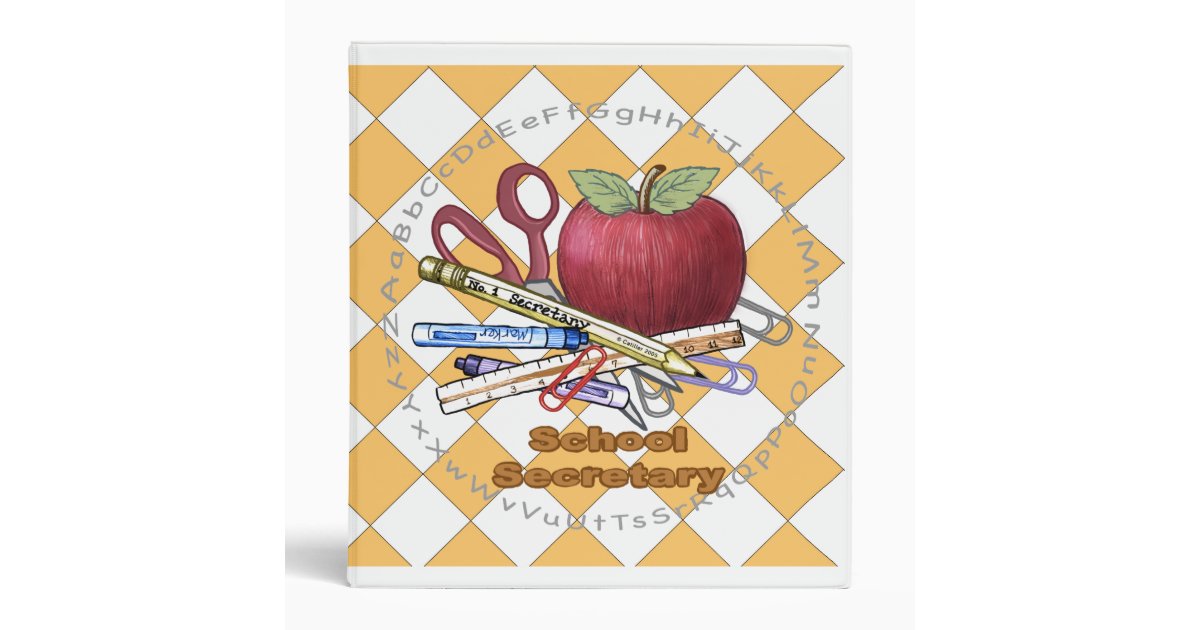 School Secretary 3 Ring Binder | Zazzle
