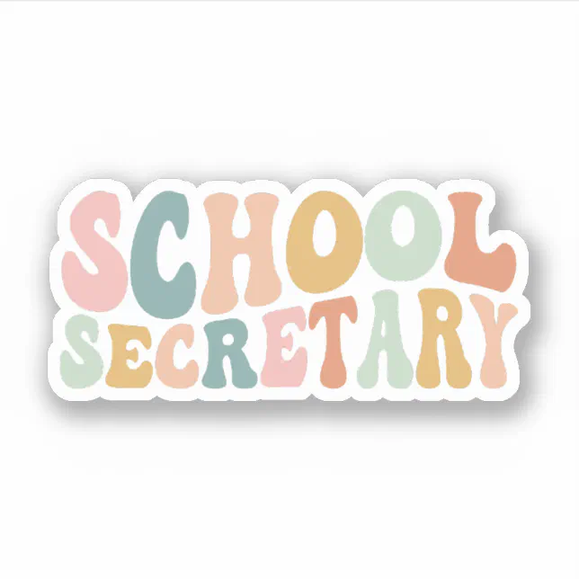 School Secretary Gift, Secretary Appreciation Day Sticker | Zazzle