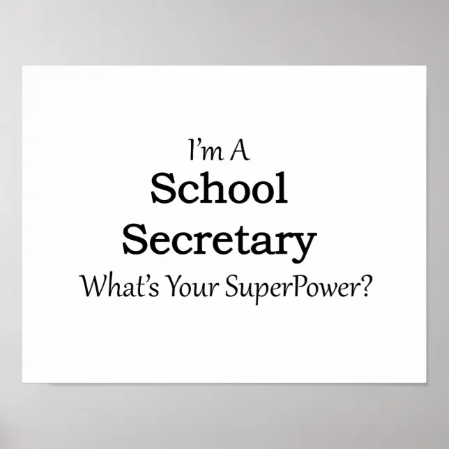 School Secretary Poster | Zazzle