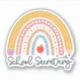 School Secretary Rainbow Administrative Assistant Sticker | Zazzle