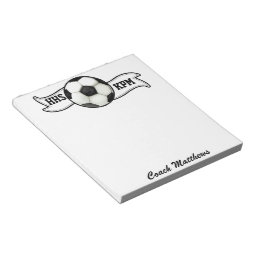 School Soccer Note Pad - SRF | Zazzle